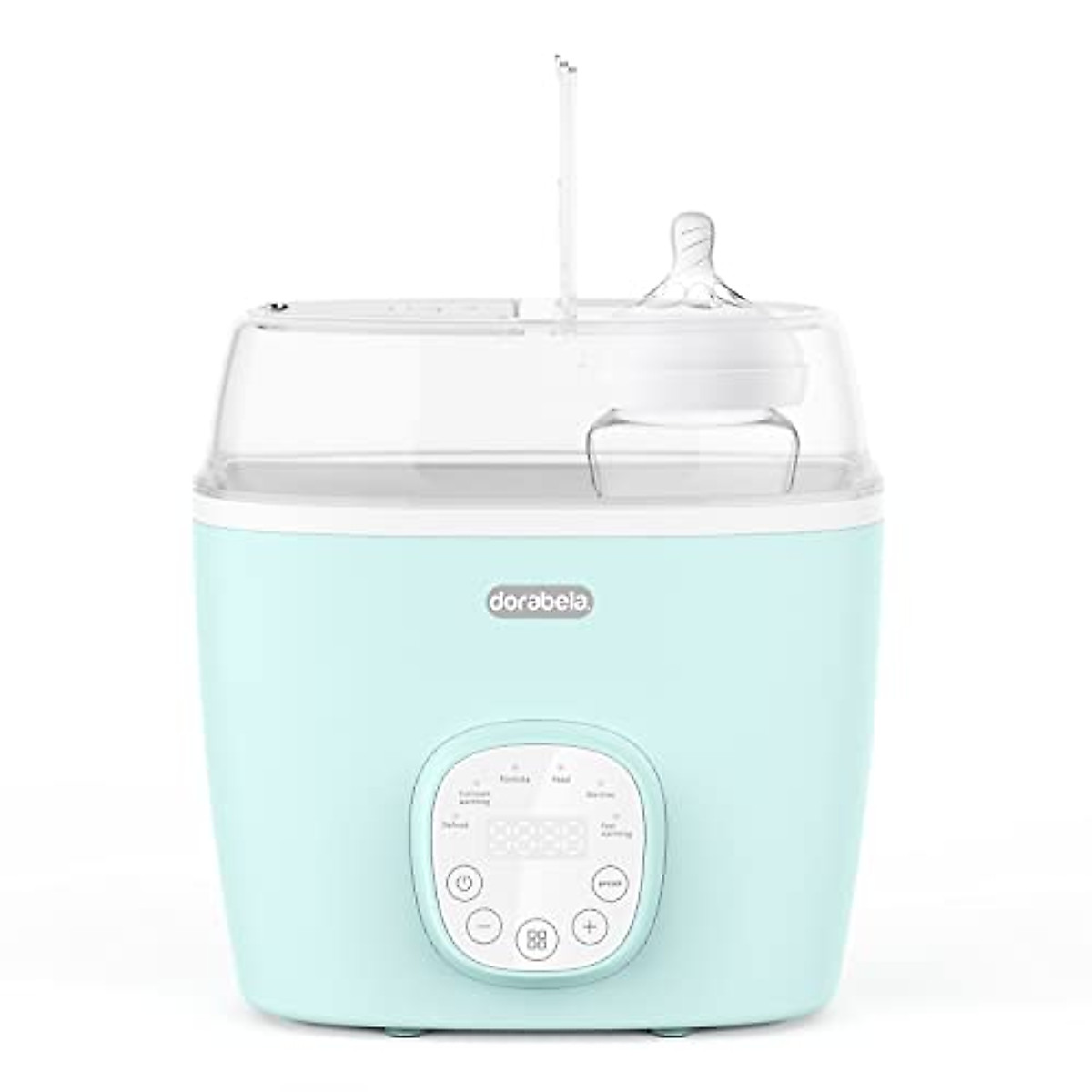 DORABELA Baby Bottle Warmer, 8-in-1 Fast Double Bottle Warmer for Baby Food Heating and Defrosting, BPA Free, Smart Operating Panel, 24H Temperature Control and Preset Time for Breastmilk or Formula