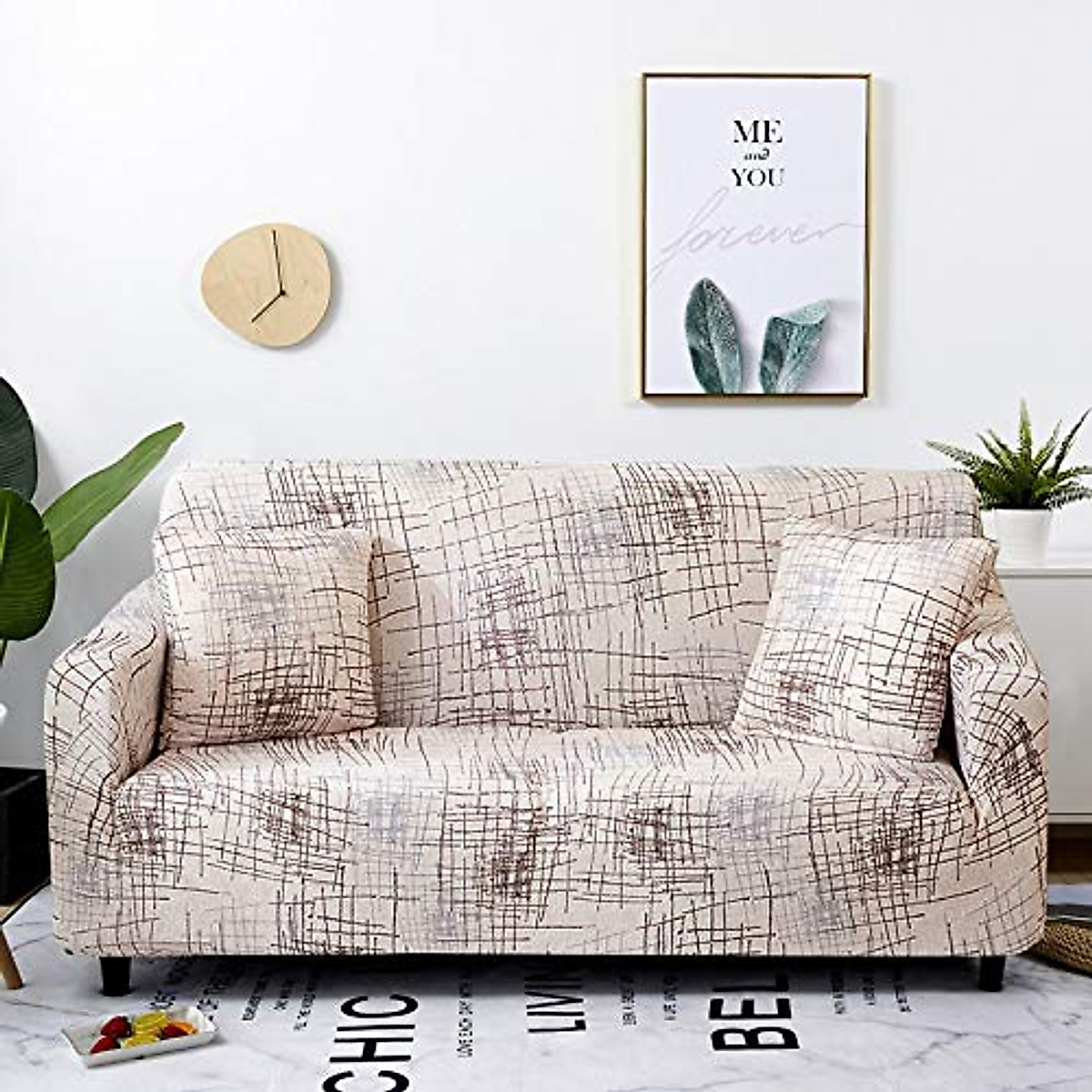 Elastic Cotton Wrap All-Inclusive Sofa Covers for Living Room Chair Couch Cover Loveseat Furniture Protector A17 3 Seater