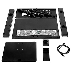 unho Floor TV Stand Free-standing: 65 inches TV Mount Stand with Height Adjustable Tilt Bracket and 2 AV Shelves Base for Most Large Flat Screens Televisions