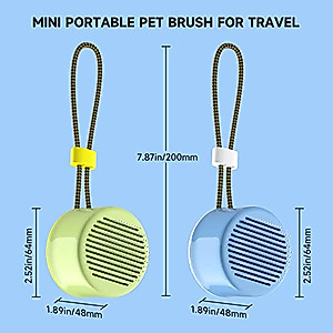 ELS PET 2 Pack Self-Cleaning Slicker Brush for Dogs, Cats, Portable Dog Brush for Shedding Hair, Fur - Comb for Grooming Long & Short Haired Dogs, Cats, Rabbits & More, Deshedding Tool, Hair Grooming Brush for Pet Massage
