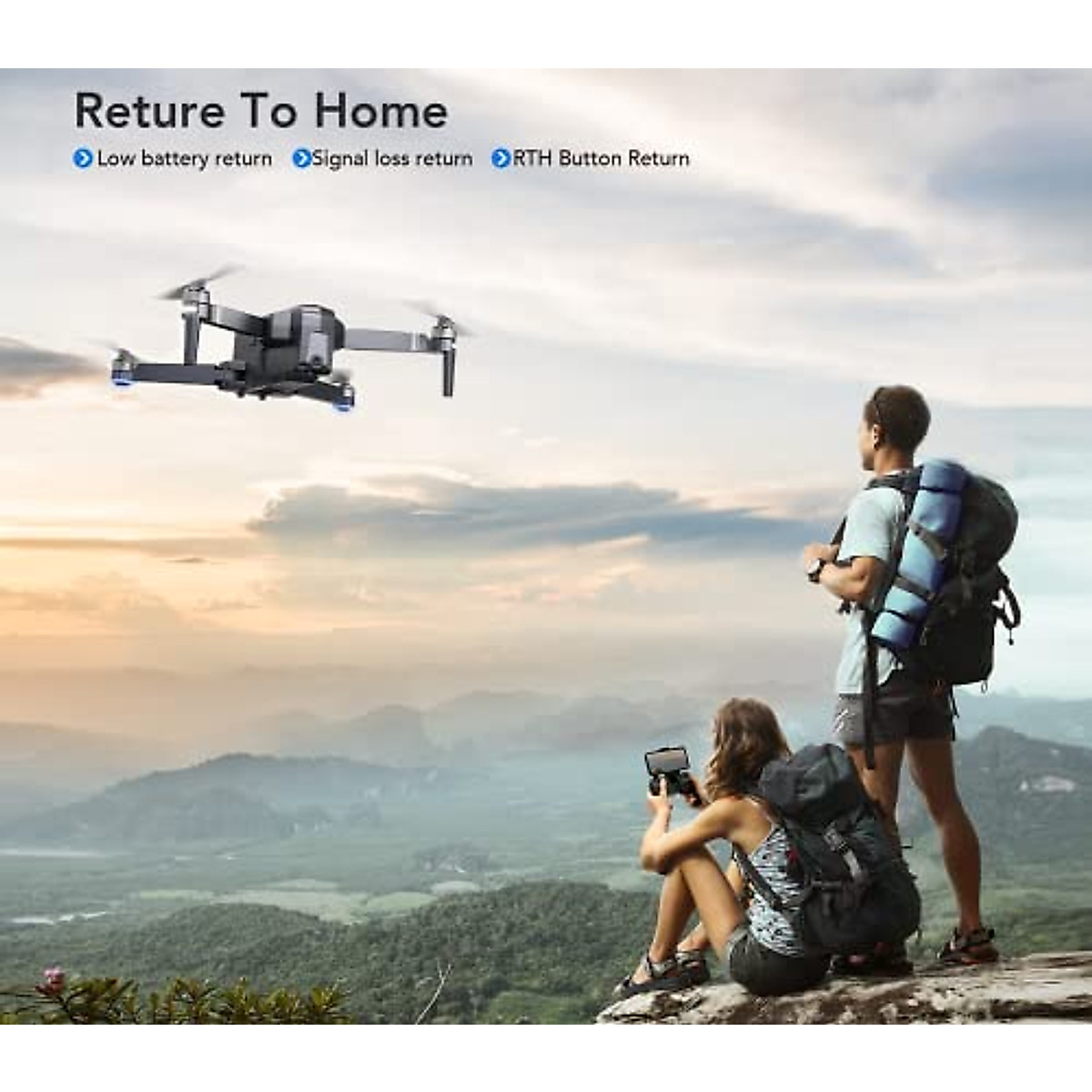 Ruko F11 Drones with Camera for Adults 4K, 60Mins Flight Time, FPV Drone with GPS, Quadcopter with Brushless Motor, Follow Me, Auto Return Home, Long Control Range Drone for Beginners