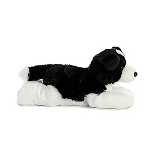 Aurora® Adorable Flopsie™ Border Collie Stuffed Animal - Playful Ease - Timeless Companions - Black 12 Inches