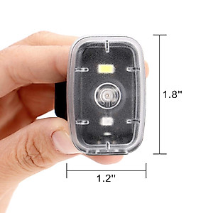 LED Safety Light, Clip On Strobe/Running Lights for Runners, Bike Tail Light with 5 Lighting Modes, High Visibility Accessories for Cycling, Hiking, Dogs and Kids (2-Pack Black)