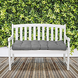 Classic Accessories Outdoor Bench Cushion, Moon Mist, 54" W x 18" D x 5" Thick, Outdoor Bench, Bench Cushions, Outdoor Cushions