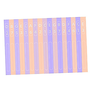 F Fityle Kalimba 17 Key Note Sticker Kalimba thumb piano note sticker for beginner learner musical gift. - Stripe