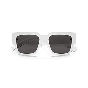 Dolce & Gabbana DG 6184 331287 White Plastic Square Sunglasses Grey Lens