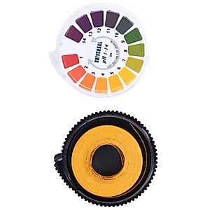 AUNMAS Test Paper Strip Roll Litmus Paper Test Strips Indicator Meter Test Strip Roll with Color Chart for Water Urine Saliva Soil