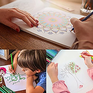 EUBUY 72 Colored Pencils Set, Oil-based Colored Pencils for Kids Adults Artists Beginners, Portable Wooden Oil Colored Pencils Set with Carry Bag for Drawing, Sketching, Coloring Books, Arts Supplies