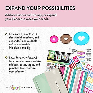 me & my BIG ideas Line It Up Check It Off Stencil - The Happy Planner Scrapbooking Supplies - Snap On to Discs for Portability - Add Lines or Checklists with Boxes and Circles - Fits Classic Size