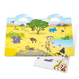 Melissa & Doug Puffy Sticker Play Set: Safari - 42 Reusable Stickers - FSC Certified