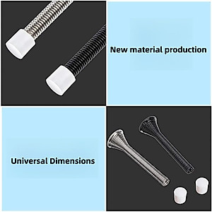 24 Pcs Premium Rubber Door Stop Stud Replacement Tips – Doorstopper Bumpers, Springe Hinge End Caps for Wall & Floor Protection – Universal Size (White)