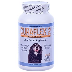 Nutramax Laboratories Curaflex 2 Joint Health Supplement for Dogs, 120 Chewable Tablets