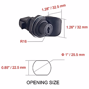 HOWDIA 2Pcs Push Button Lock Glove Box Latch, Tool Box Latch for Truck Tool Box Lock Replacement, Golf Push Cart Accessories, Marine Glove Box Plastic Tool Box Truck, Press The Switch