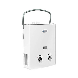 Marey GA5PORT Portable Propane Gas Tankless Water Heater, Small, White