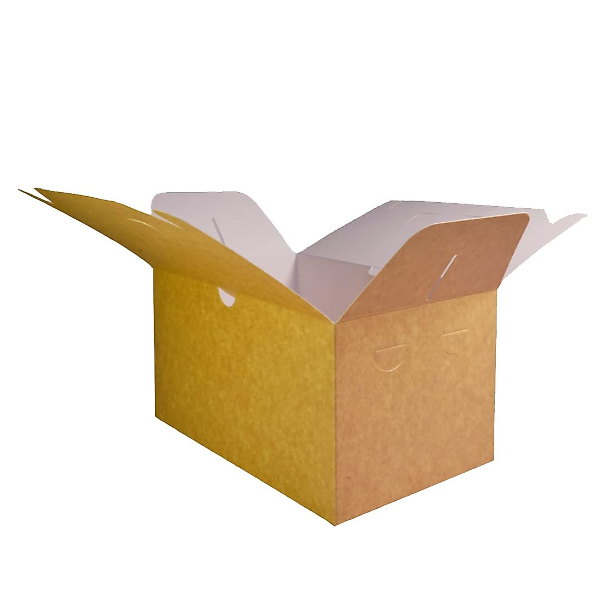 PandaPanda gable boxes (50 pcs) with handle (8.3 * 5.1 * 4.5 inches) for foods, gifts and party favors (100 oz) environment friendly