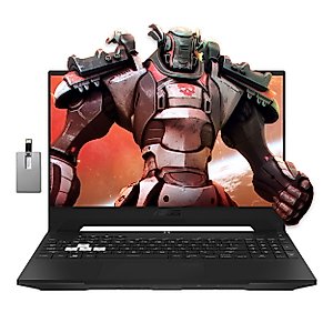 Asus 2022 TUF Dash 15.6' 144Hz Gaming Laptop, Intel 12th Core i7-12650H, 32GB DDR5 RAM, 2TB PCIe SSD, NVIDIA GeForce RTX 3070 Graphics 8GB, Backlit Keyboard, Win 11 Pro, Black, USB Card, | (ASUS TUF)