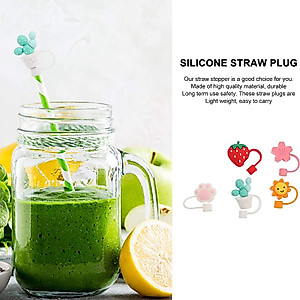 iKneonei 10Pcs Straw Cover Cap, Straw Covers Cloud, Cloud Straw Toppe, Traw Covers Cap Cloud for Reusable Straws Cloud Shape Straw Protector (A1)