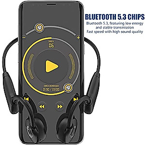 eKudgel Bone Conduction Headphones Bluetooth Wireless Open Ear Headset with 32GB MP3 Sweat Resistant for Running