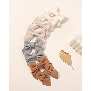 doboi 40PCS Baby Hair Bows Clips Felt Woolen Hair Accessories Hair Bows for Toddler Girls Infants Kids and Teens-2.8 Inches 20 Colors In Pairs