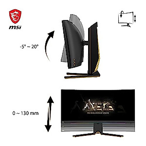 MSI MEG 342C QD OLED, 34" Curved Gaming Monitor, 3440 x 1440 (UWQHD), OLED, 0.1ms, 175Hz, FreeSync Premium, HDR 400, HDMI, DP Port, USB Type C, Tilt, Height