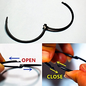 Black Shower Curtain Rings Metal Round Hooks Ring (15 Pack) 2.75 Inch Diameter Electrophoresis Rustproof for Bathroom Shower Rod