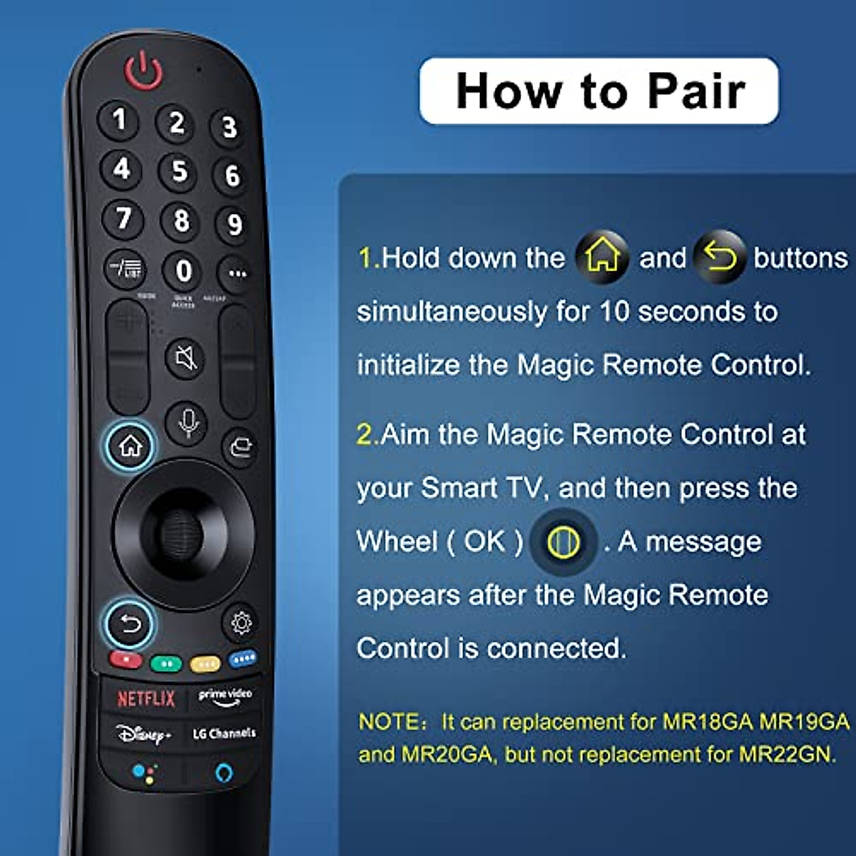 MR21GA for 2021 LG-Magic-Remote with Pointer and Voice Function Replacement for LG UHD OLED QNED NanoCell 4K 8K Smart TV