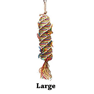 Rainbow Weave Shreddable Parrot Toy (Choose a Size) (Large)