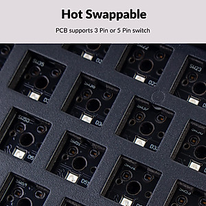 Keychron Q2 Wired Custom Mechanical Keyboard Barebone Knob Version, QMK/VIA Programmable Macro, Compatible with Mac Windows Linux, Hot-Swappable 65% Layout, Double-Gasket DIY Kit - Blue