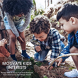 Large Magnifying Glass with Light, 10X 20X 45X Handheld with 3 LED Lights 1UV Light Storage Bag Clean Cloth for Seniors Reading Inspection