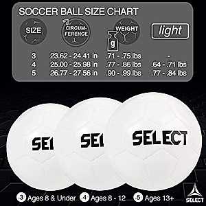 Select Blaze DB V22 Soccer Ball, White/Red/Blue, Size 5