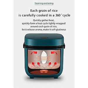 ANNAPURNA DISTRIBUTOR Mini Rice Cooker, Healthy Ceramic Coating 1.2L Small Rice Cooker hold 1-2.5 cups uncooked rice for 1-3 People, Portable Travel Rice Cooker with Steam Tray, Easy to use. (Brown)