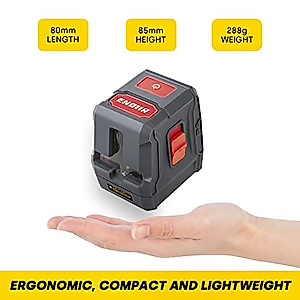 ENVENTOR Laser Level, 50ft Red Self Leveling Laser Level with Horizontal Vertical 2 Line Laser Tool 360° for Wall Picture Hanging, Waterproof Cross Line Laser Outdoor, Battery Carrying Bag Included