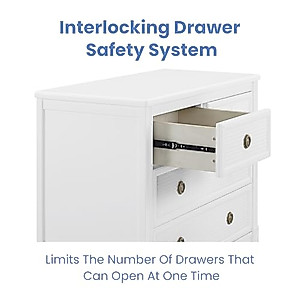 Delta Children B0CBQTYG76, Dresser w Interlocking, Bianca White