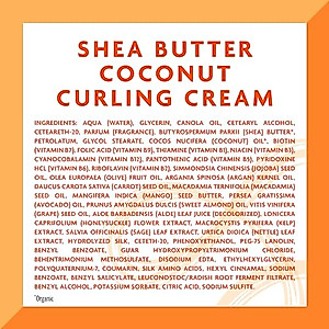 Cantu Coconut Curling Cream with Shea Butter for Natural Hair, 12 oz, Packaging may vary