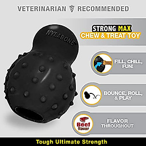 Nylabone Strong MAX Chew Cone Stuffable Chew Toy for Dogs MAX Cone Beef Medium/Wolf (1 Count)