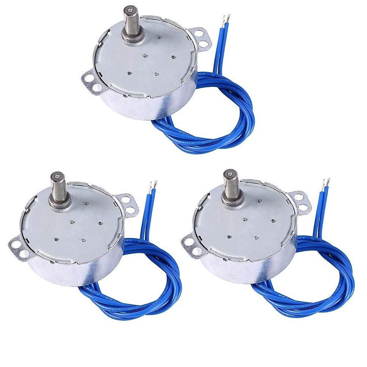 Craftbay 3PCS Synchronous Synchron Motor Turntable Motor Electric Synchron Motor for Cup Turner Cuptisserie Tumbler Cup Rotator with 7mm Flexible Coupling Connector 50/60 Hz 4W 5-6RPM/MIN CCW/CW