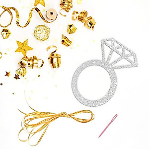 Dalaber Rose Gold Glitter He Put a Ring on It Banner - Engagement/Wedding/Bridal Shower/Bachelorette Party Decorations