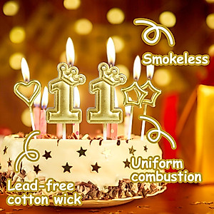 iNINGER Girls Happy 1st Birthday Candles Cake Toppers,Gold Castle Cake Topper,Crown Number 1 Candle for Cake,Candles Cake Cupcake Topper for Baby Birthday Party Decorations 1st Wedding Anniversary