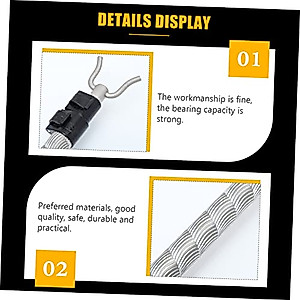 Hemoton Clothes Pole Outdoor Blinds Stainless Steel Hangers Clothesline Outdoor Clothing Shepherd Hook Clothesline Rod Hanger High Reach Garment Hook Home Supplies Creative Clothing Pole