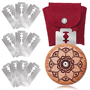 Windspeed Bread Scoring Tool, 1+10 Pcs Best Bread Lame Cutter For Sourdough Bread Lame Wooden Bread Lame Dough Scoring Tool Include 10 Razor Blades and Storage Cover