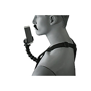 Livestream Gear® - Smartphone Chest Mount & Gooseneck Setup for Streaming or Video, to Fit Regular Sized Devices up to 85 mm Wide. Easy Screen View for Zoom Calls or Streaming.