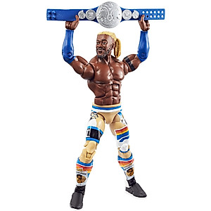 WWE Top Picks Elite Kofi Kingston Action Figure with Universal Championship6 in Posable Collectible Gift for WWE Fans Ages 8 Years Old and Up