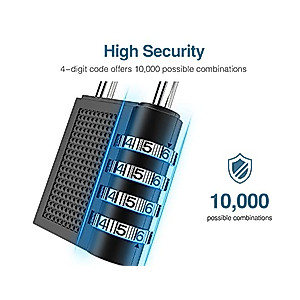 Puroma 2 Pack Combination Locks Outdoor Waterproof Padlock for School Gym Locker Outdoor Fence Hasp Cabinet Toolbox Locker (Black)