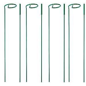 PFNRTH 4 Pack Plant Stakes,Plant Support Stakes for Two Sizes(16 or 32 Inches),Plant Stakes for Outdoor Plants,Garden Flower,Tomato(Green)