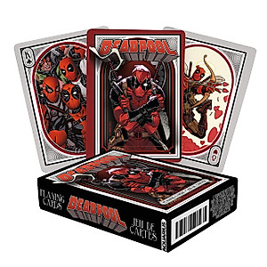 AQUARIUS Marvel Deadpool Playing Cards - Deadpool Themed Deck of Cards for Your Favorite Card Games - Officially Licensed Deadpool Merchandise & Collectibles - Poker Size