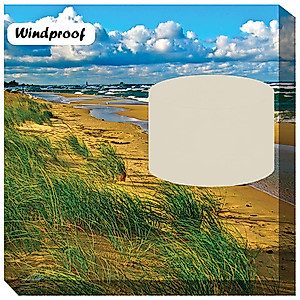 XYXH Round Patio Table Covers 53" D x 31" H, Outdoor Patio Furniture Covers, Waterproof Garden Table Chairs Set Covers, 420D Heavy Duty Oxford Fabric Durable Dustproof