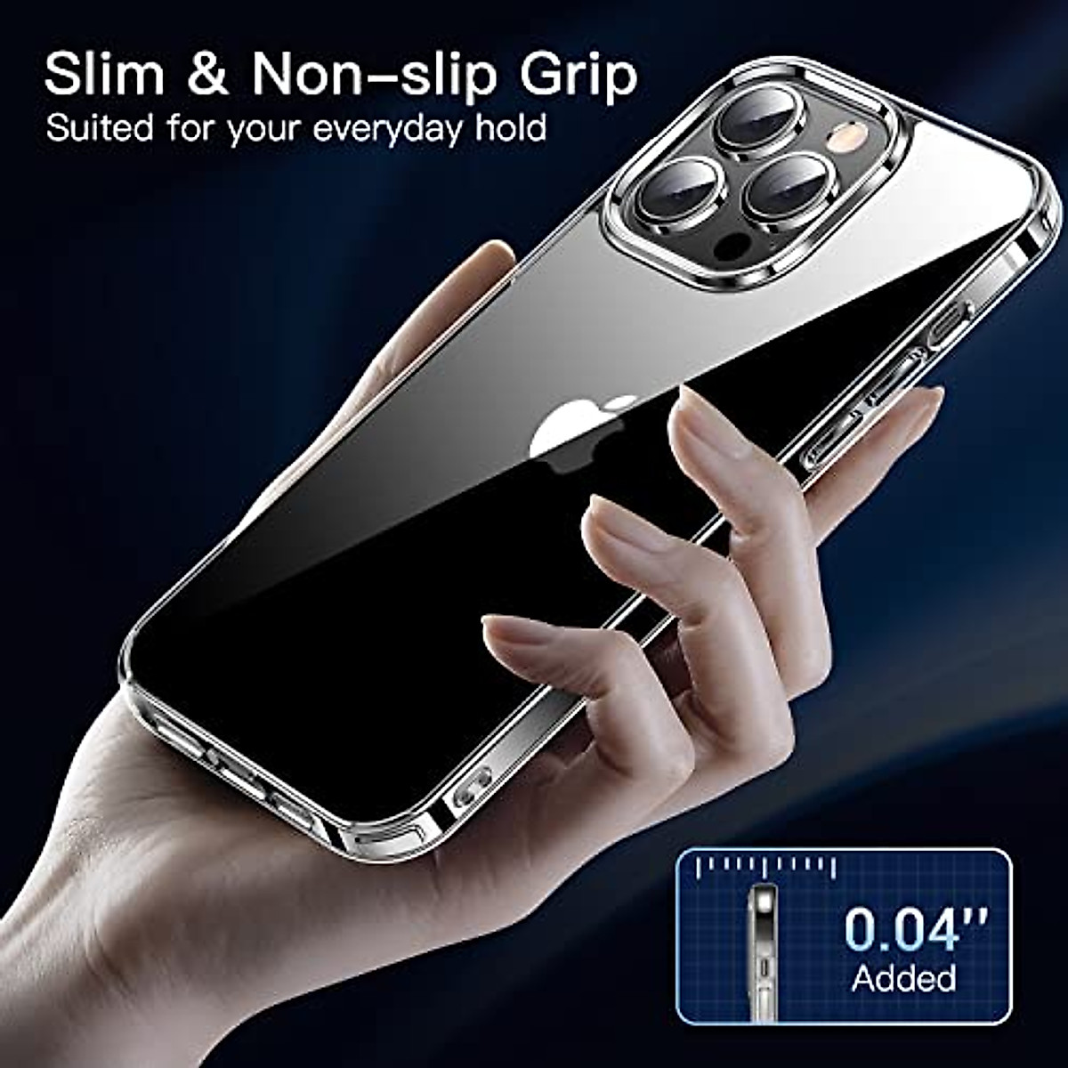 CASEKOO Upgraded Crystal Clear iPhone 14 Pro Case, [Never Yellow] [Exceed Mil-Grade Protection] Transparent Cover for Women Men Slim iPhone 14 Pro Phone Case 6.1 in, Clear