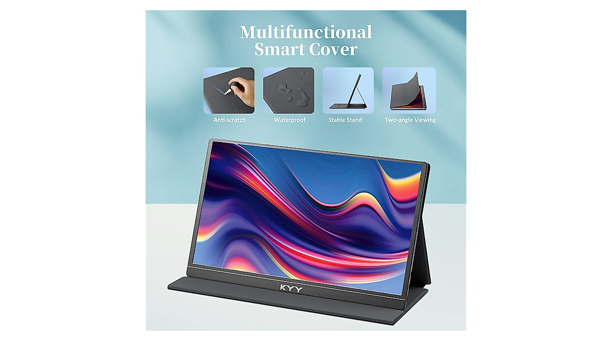 KYY 15.6'' Portable Monitor - FHD & Wide Compatibility