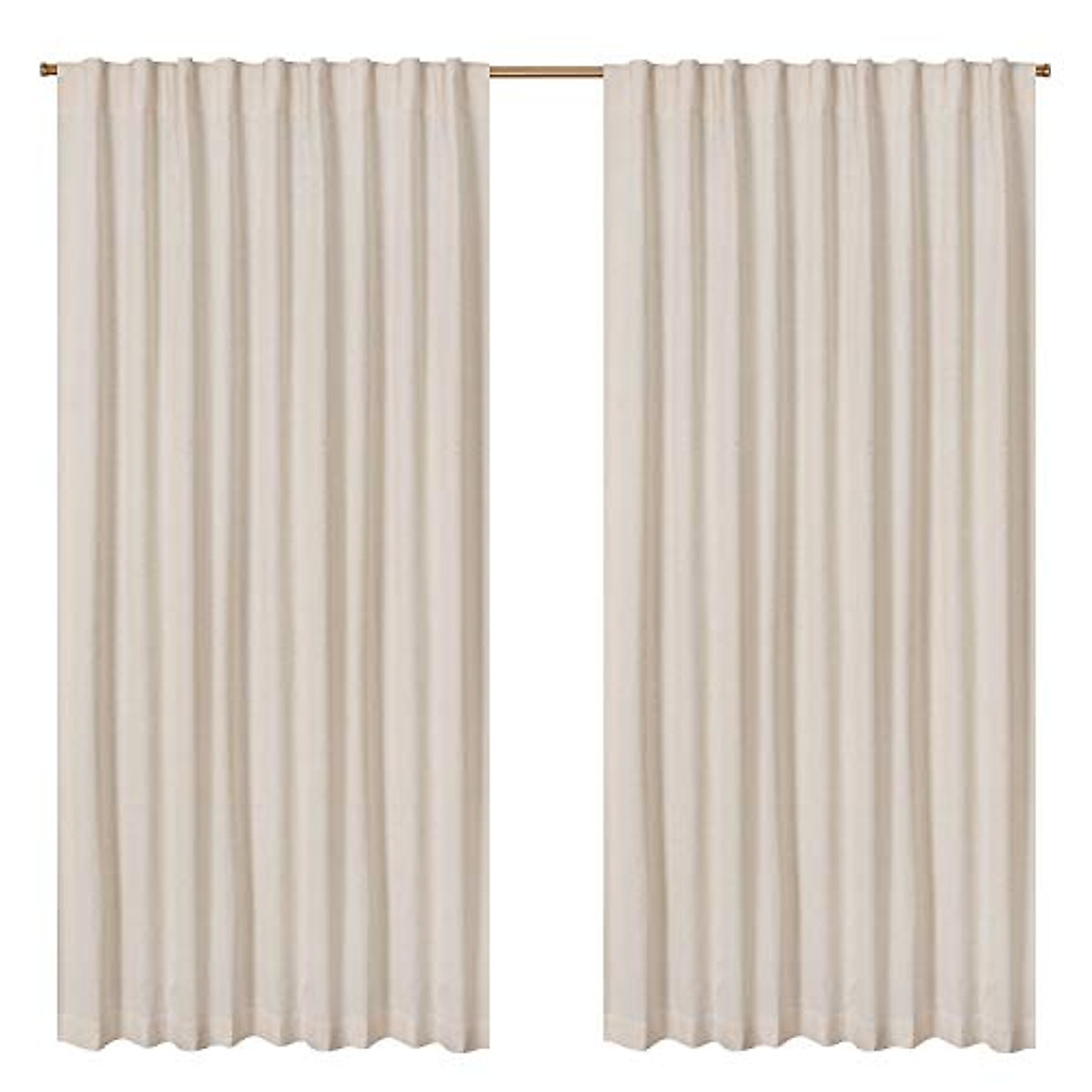 Window Panels Curtain 50x96 inch Natural, Set of 2,Farmhouse Curtain, Tab Top Curtains, Room Darkening Drapes, Curtains for Bedroom, Curtains for Living Room, Curtains 30% Linen,70% Cotton.