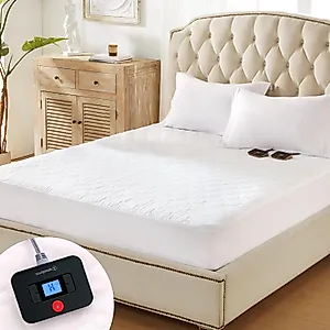 Westinghouse Heated Mattress Pad Queen, Comfortable Electric Mattress Pad with 10 Heating Settings & 1-12 Hours Auto Shut Off, Fit Up to 17" Deep Pocket, Queen Size 60"x80"